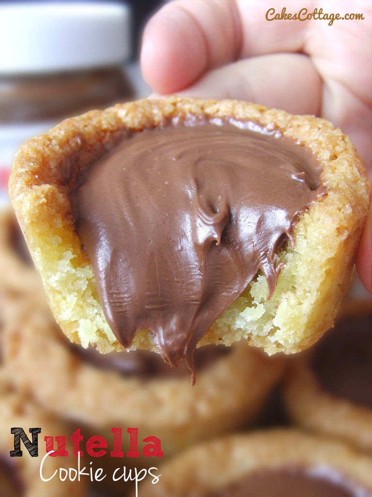 Nutella Cookie Cups - Cakescottage