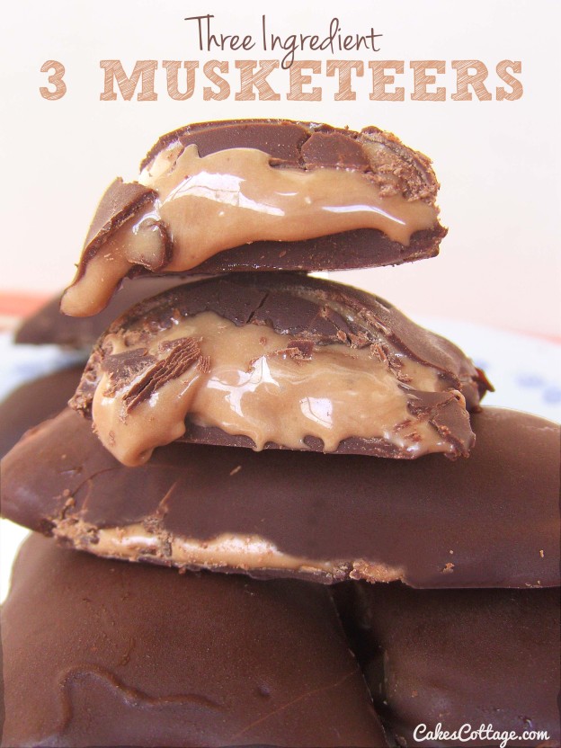 Three Ingredient Homemade 3 Musketeers - Cakescottage