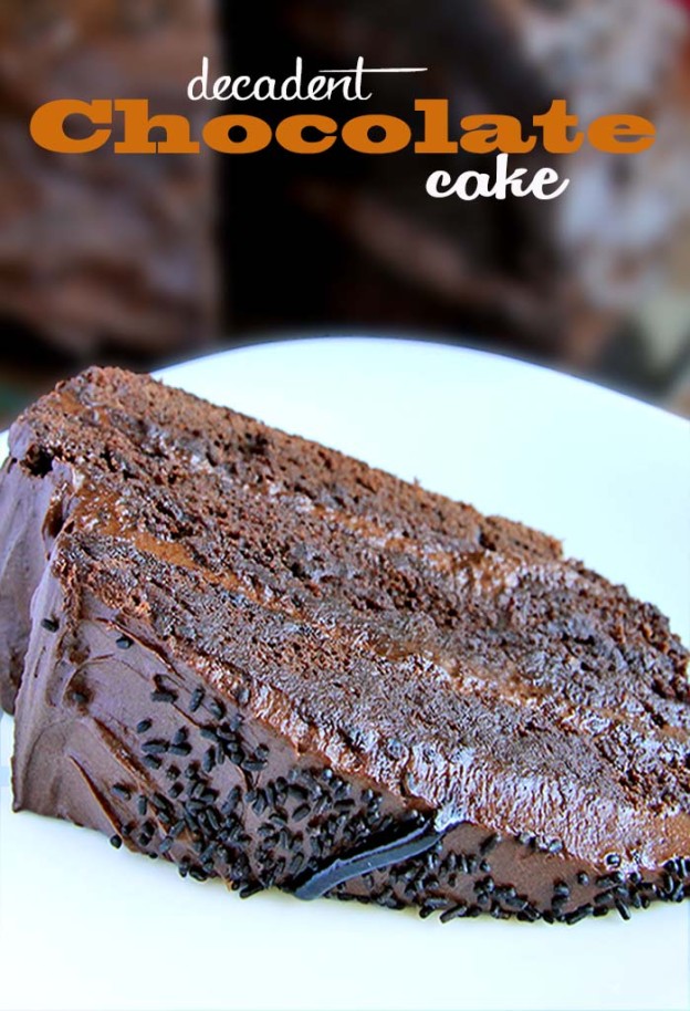 Decadent Chocolate Cake Recipe - Cakescottage