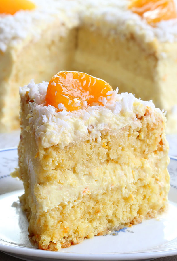 Orange Coconut Cake - Cakescottage