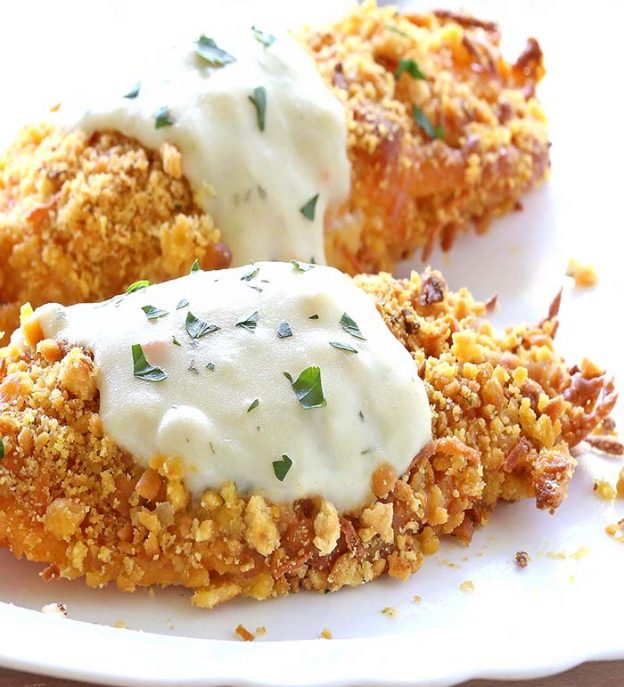 Crispy Cheddar Chicken - Cakescottage
