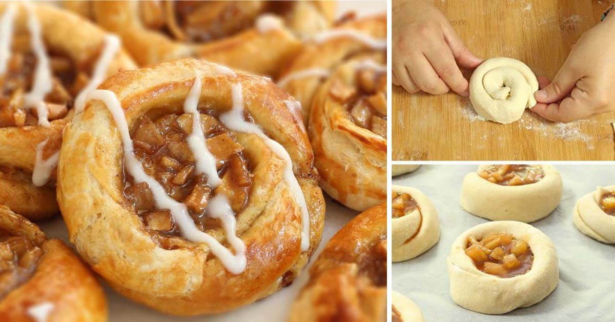 Easy Apple Pie Danish - Cakescottage