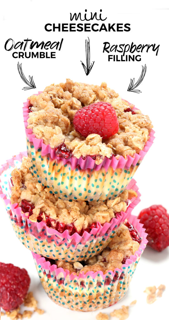 Raspberry Crumble Mini Cheesecake - Cakescottage