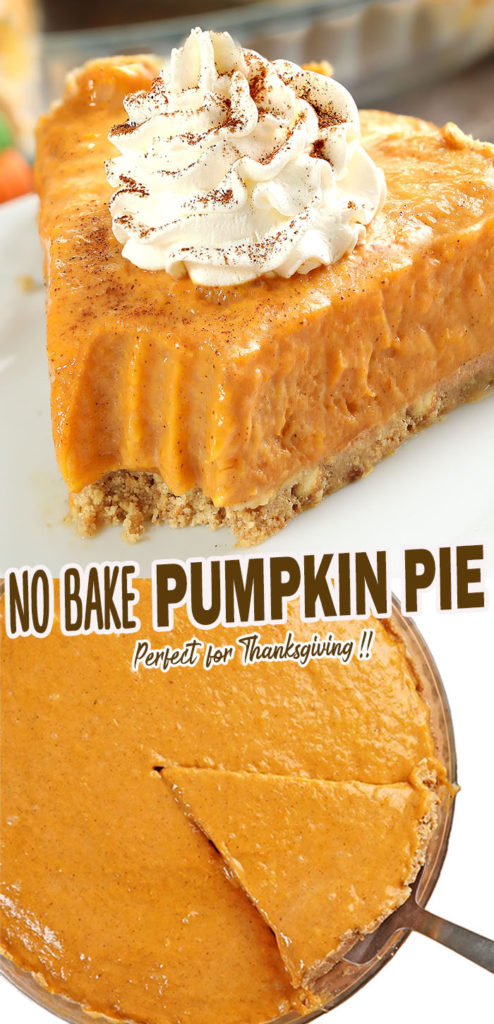 No Bake Pumpkin Pie - Cakescottage