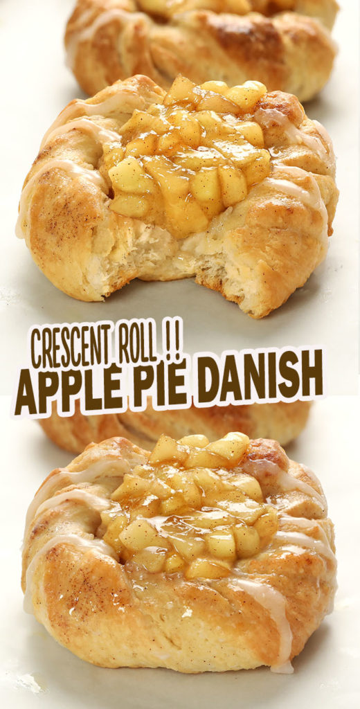 Crescent Roll Apple Danish - Cakescottage
